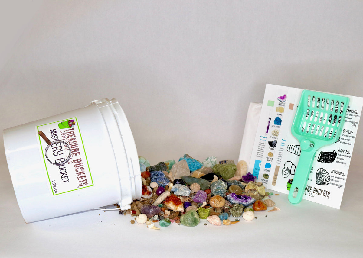 Mystery Bucket Kit - Gallon (Gemstones, Fossils & More) – Treasure ...