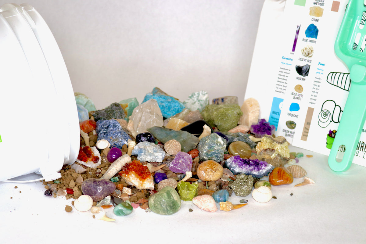 Mystery Bucket Kit - Gallon (Gemstones, Fossils & More) – Treasure ...